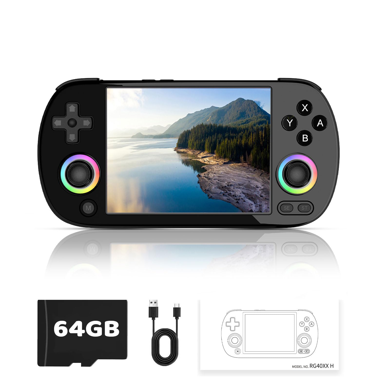 Amazon.com: 𝗥𝗚𝟰𝟬𝗫𝗫 𝗛 Retro Handheld Game Console with 4.0 Inch IPS ...