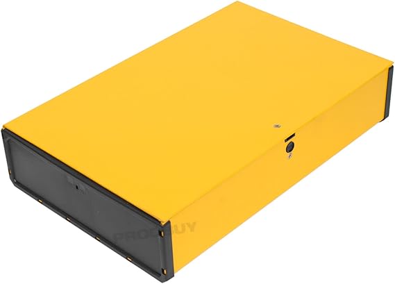 2 x Yellow A4/Foolscap Lock Spring Box Files 70mm Document Paper ...