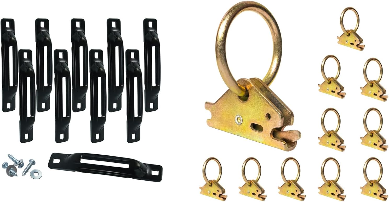 Amazon.com: lifgarfe 10PCS E-Track Tie Down O Ring and 10PCS E-Track ...