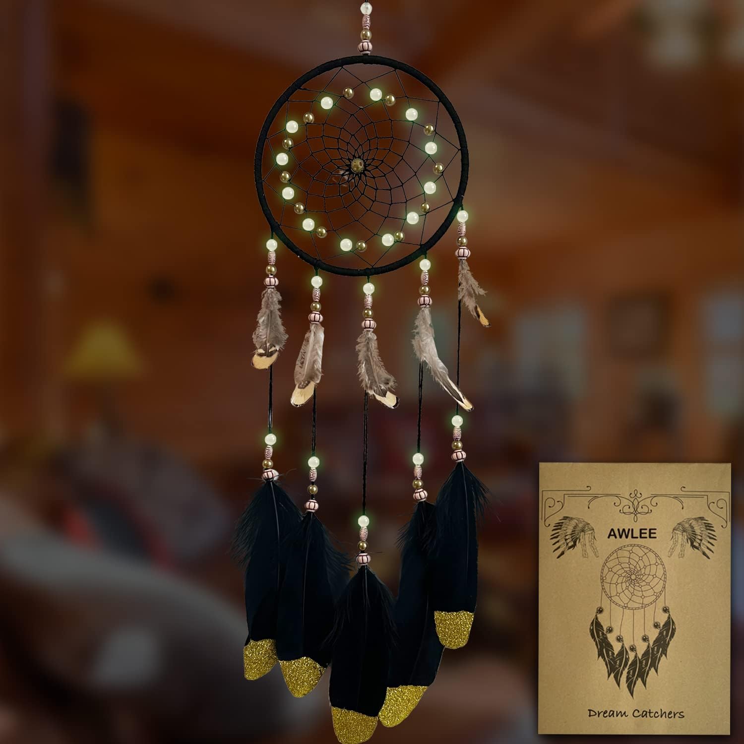 Amazon.com: SOYUZU Brown Dream Catchers Handmade Dream Catcher for ...
