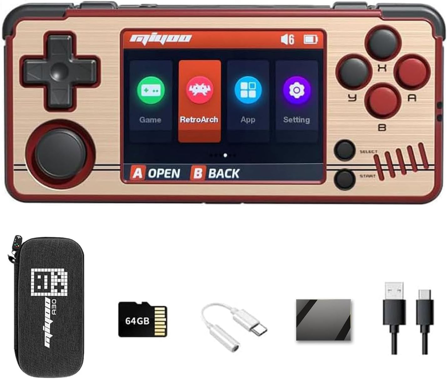 Amazon.com: Miyoo A30 Handheld Game Console 2.8" IPS Screen Retro Video ...
