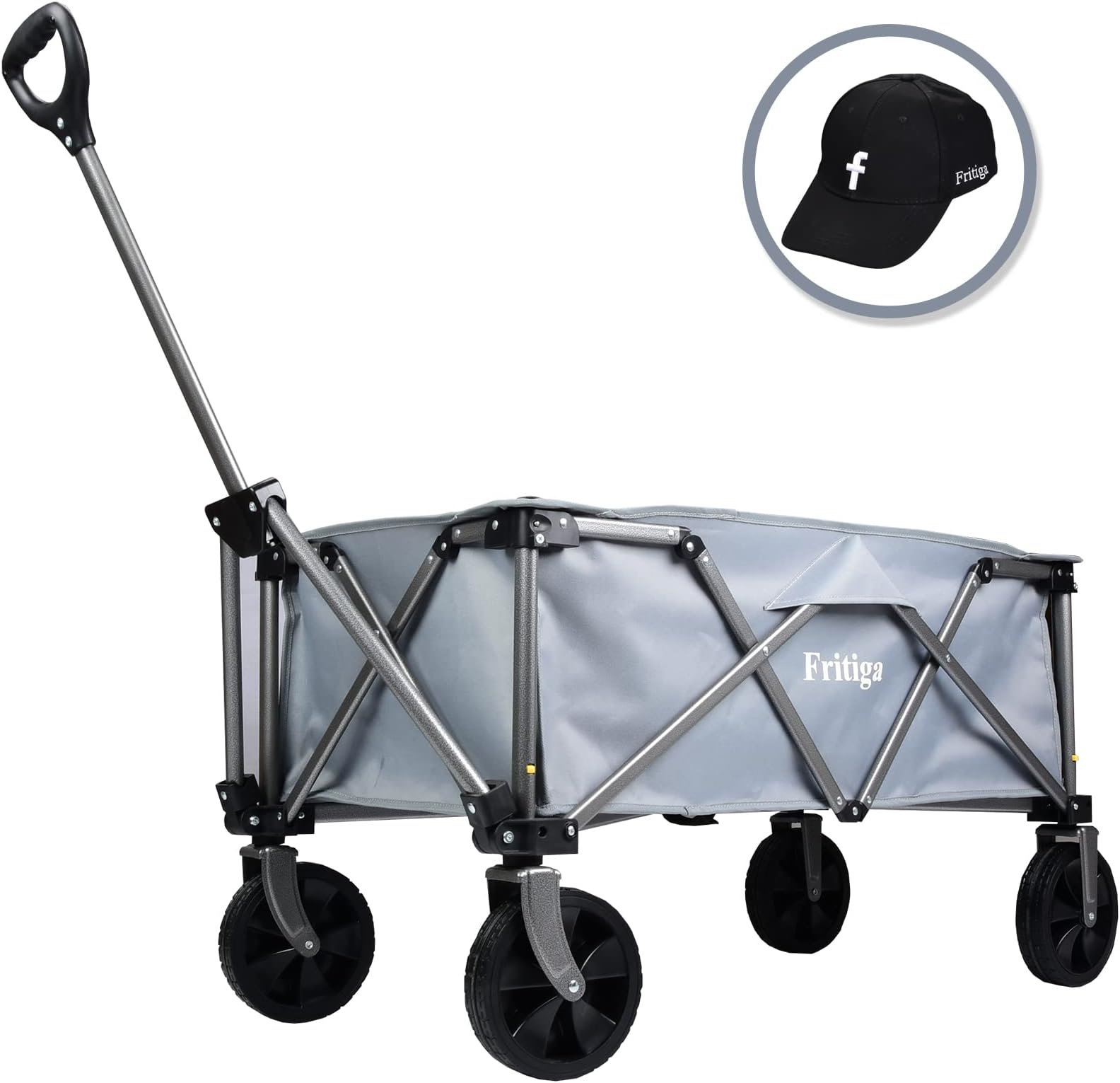 Amazon.com: WUROMISE Beach Wagon - Wagon Cart with Wheels Foldable ...