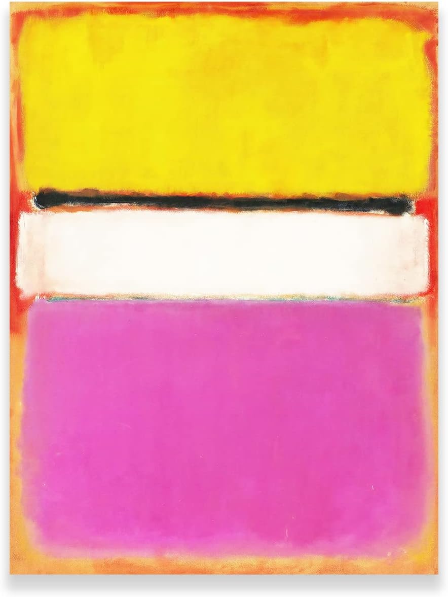 Mark Rothko Canvas Wall Art - White Center Yellow Pink and Lavender On ...