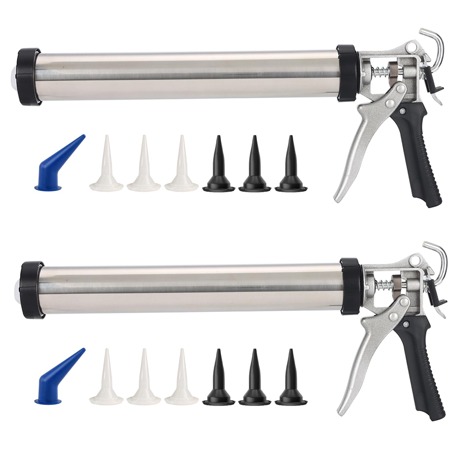 Sausage Caulk Gun,20 oz Sausage Foil Pack/10 oz Cartridge Adhesive Dual ...