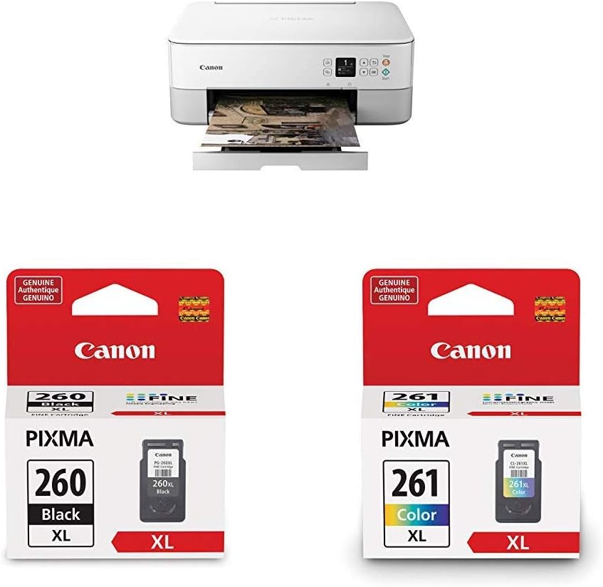 Canon PIXMA TS5320 Wireless All-in-One Inkjet Printer, White with Black ...