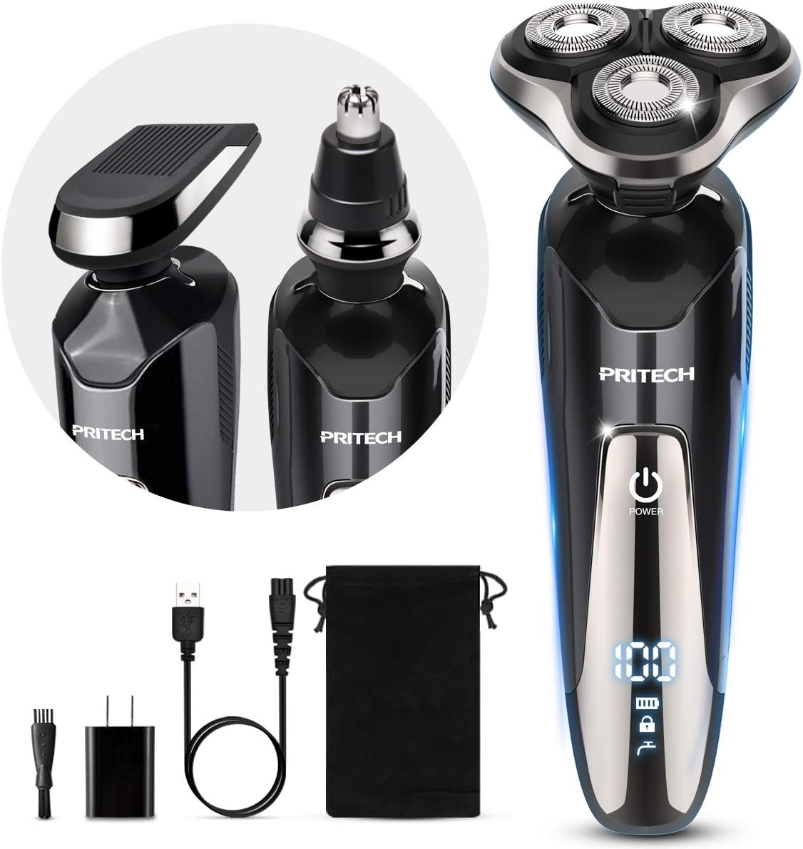 Amazon.com: Electric Razor for Men - Rechargeable Electric Shaver for ...