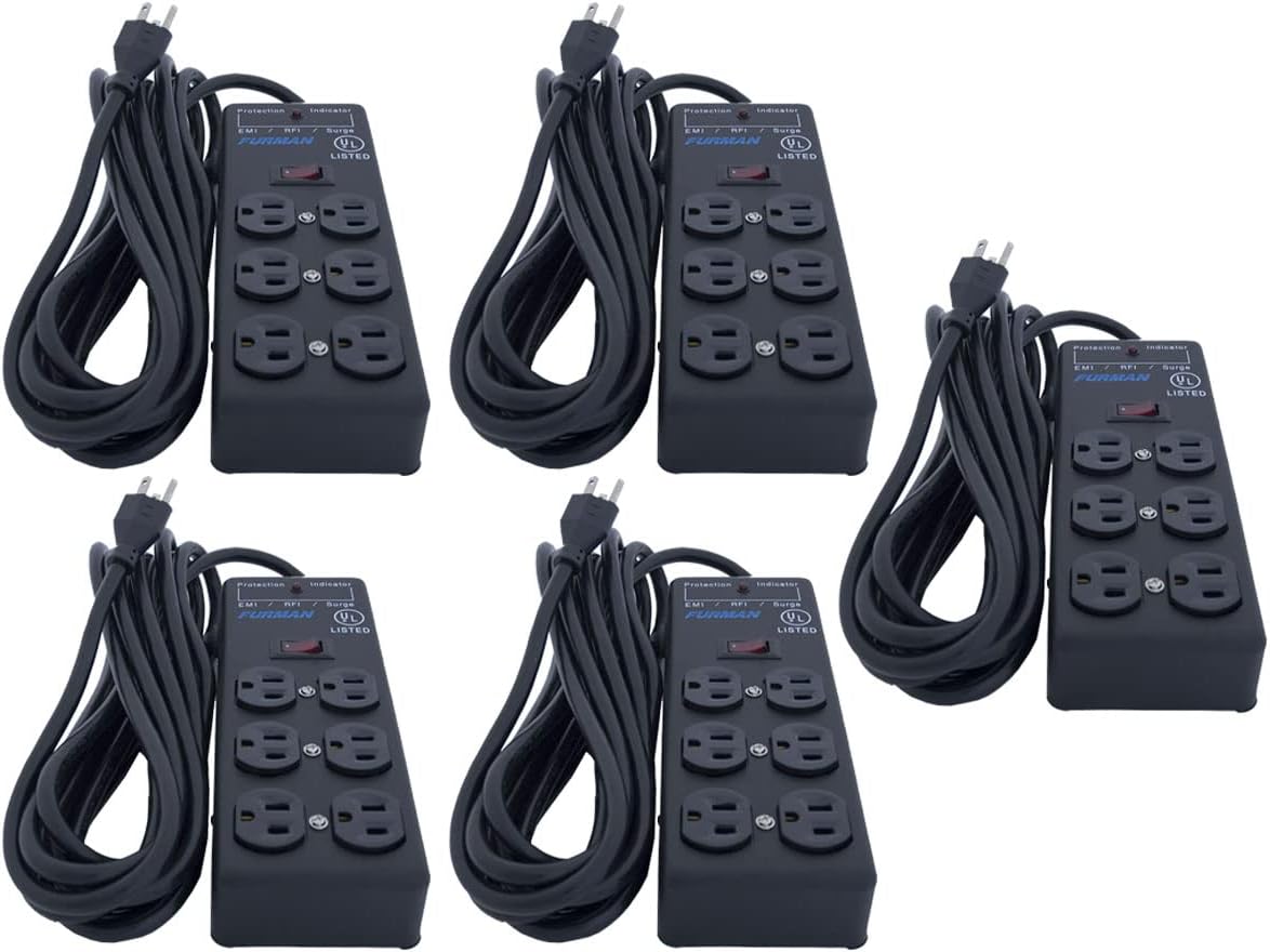 Amazon.com: Furman SS6B 6 Plug Surge Protector (2 -Pack) : Electronics