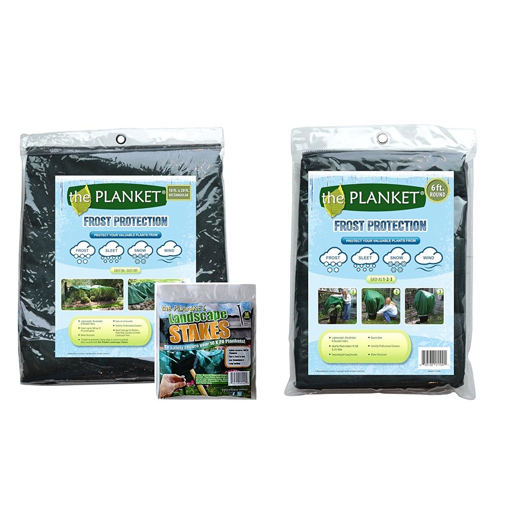 Amazon.com : Planket Plant Frost Protection Cover Kit, 10 ft x 20 ft ...