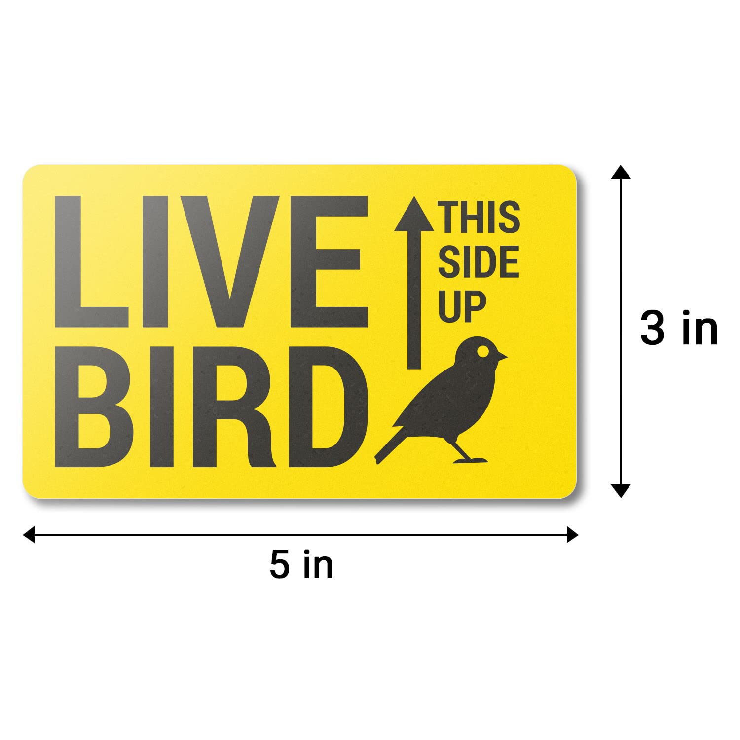 Snapklik.com : Live Bird Labels - 5 X 3 Inch Live Bird Stickers Label ...