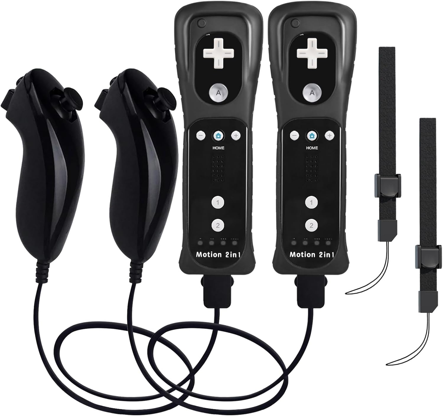 Paquete de 2 controles remotos Wii con Wii Motion Plus en el interior ...