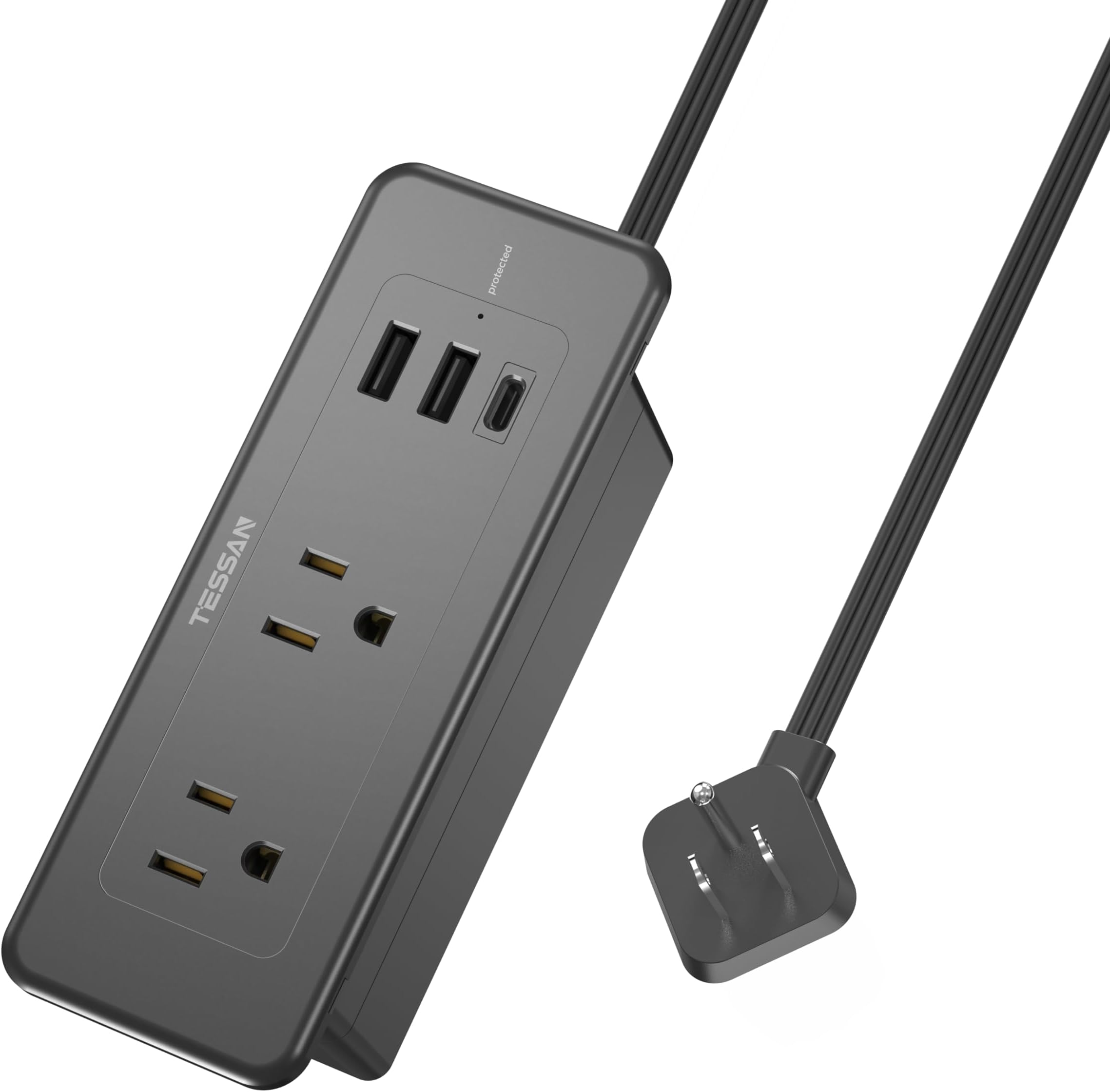 Amazon.com: Recessed Power Strip Surge Protector 900J, TESSAN Ultra ...