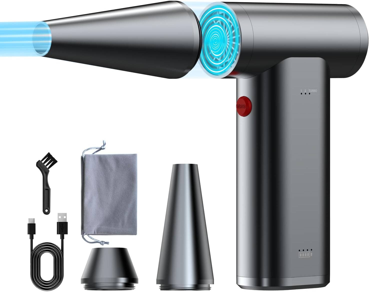 Amazon.com: Compressed Electric Air Duster, 180000RPM 3-Gear Adjustable ...