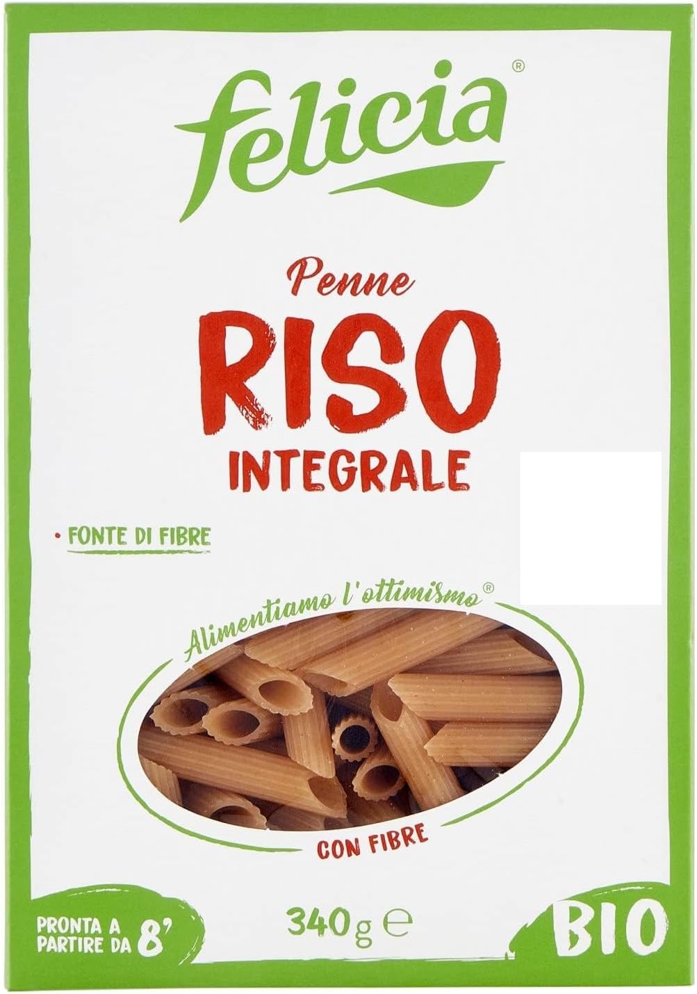 Felicia, Penne Rigate di Riso Integrale, Pasta Ricca di Fibre, di ...