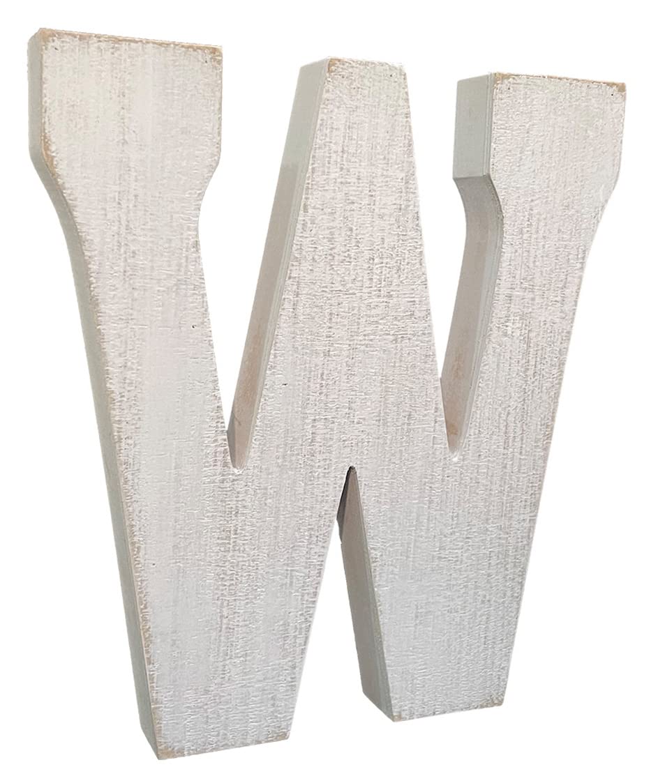 Snapklik.com : ABELOTS Large Wood Letter Distressed White Wash Alphabet ...