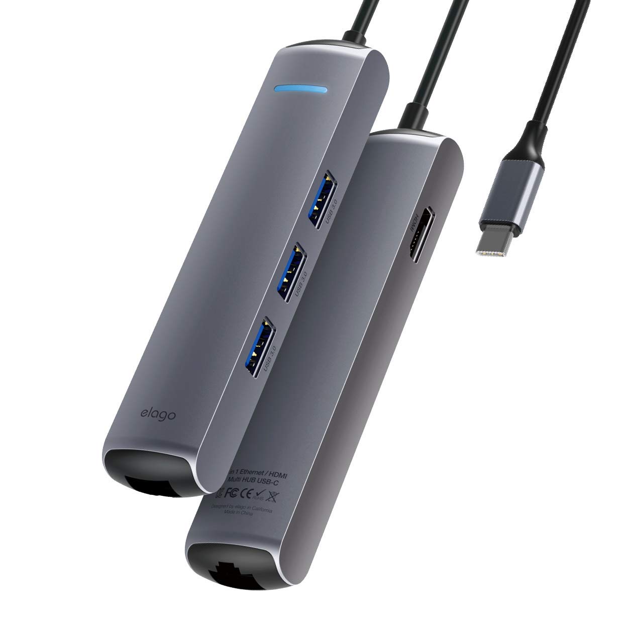 Amazon | 【elago】 USB C ハブ 6 in 1 USB Type C ドッキングステーション 4K HDMI出力 PD ...