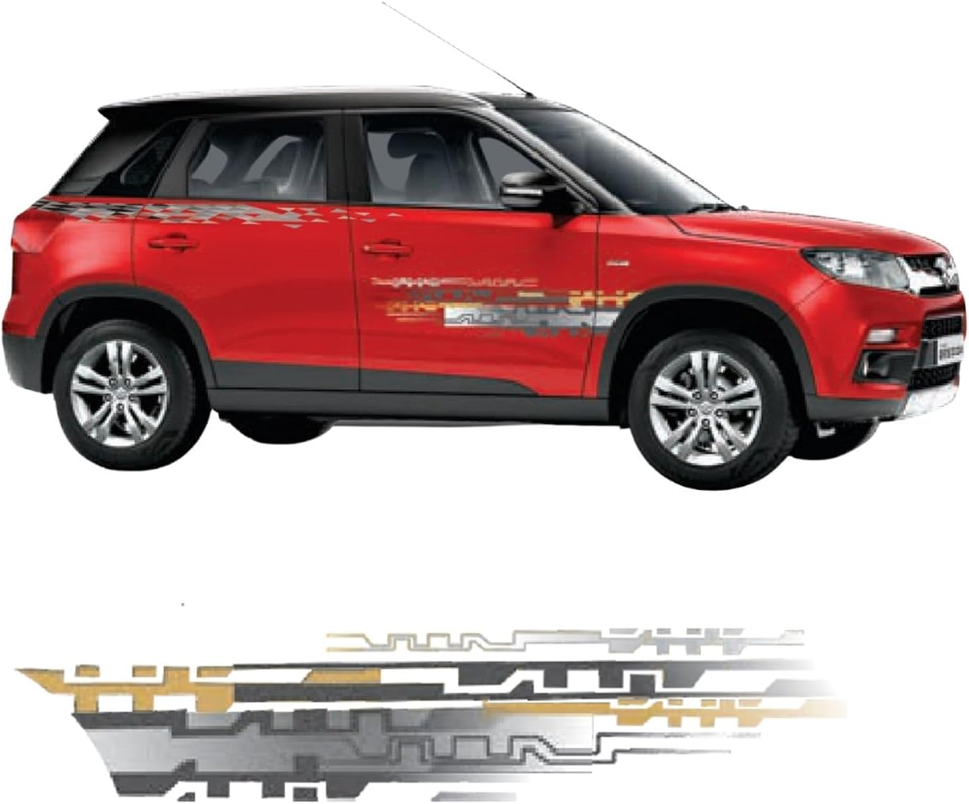 CAR SAAZ Car Body Graphic Stickers for Both Sides Compatible with ...