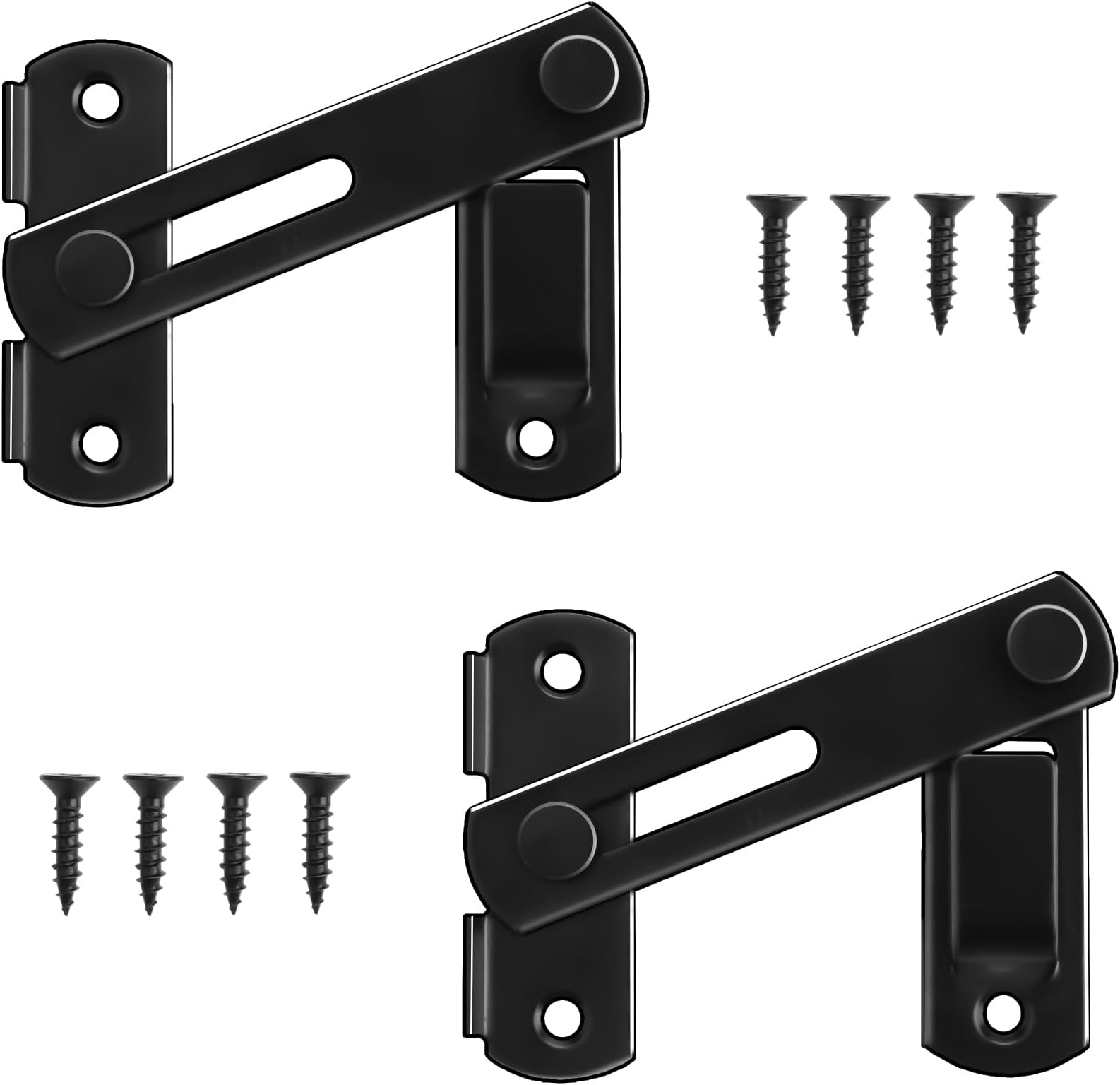 Sliding 2 Pcs Barn Door Lock, Stainless Steel Latch Lock Gate Bolt ...