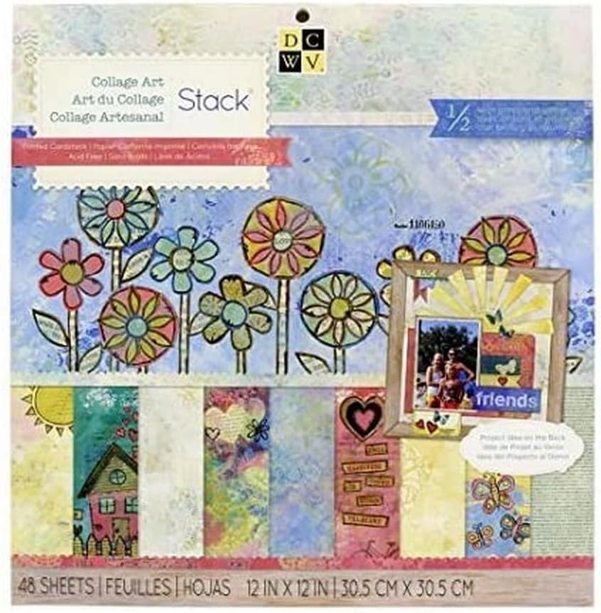 Amazon.com: American Crafts DCWV 12"x 12" Collage Art Paper Pad Stacks ...