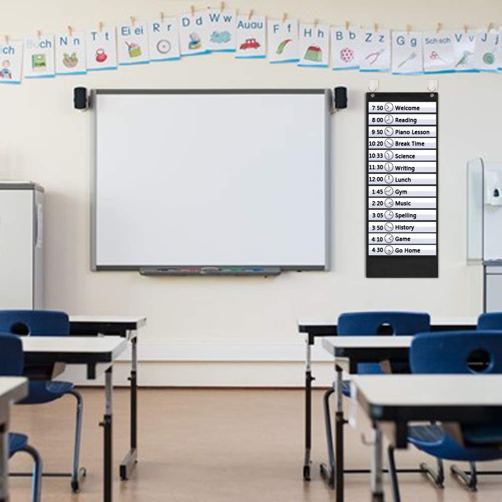 EAMAY Daily Schedule Pocket Charts, Teacher Schedule Chart with ...