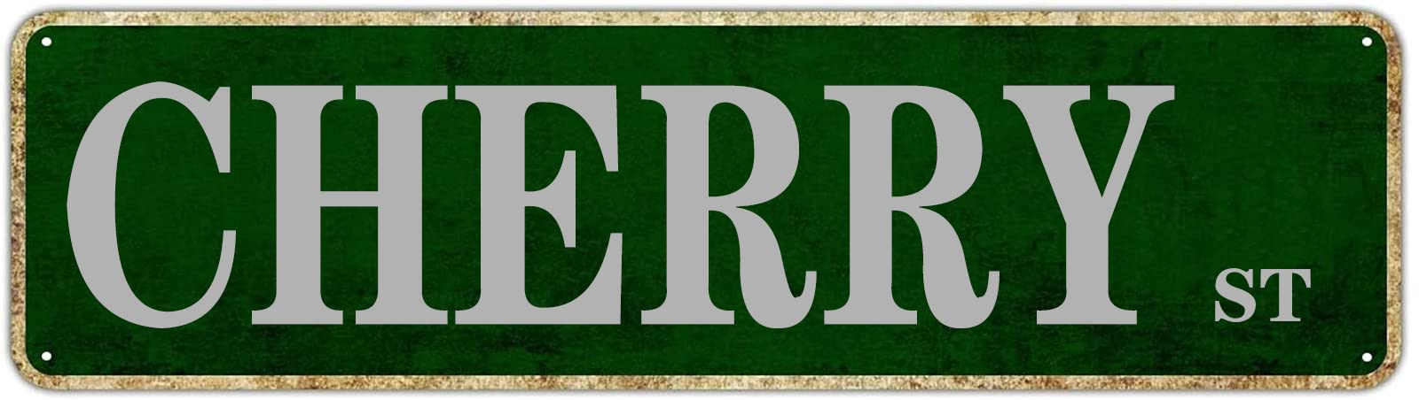 Amazon.com: Metal Sign Tin Sign Cherry Street Funny Metal Signs Vintage ...