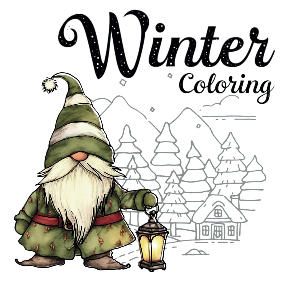 Amazon.com: Winter Coloring Book: Hand-Drawn Winter Scenes, Thicker ...