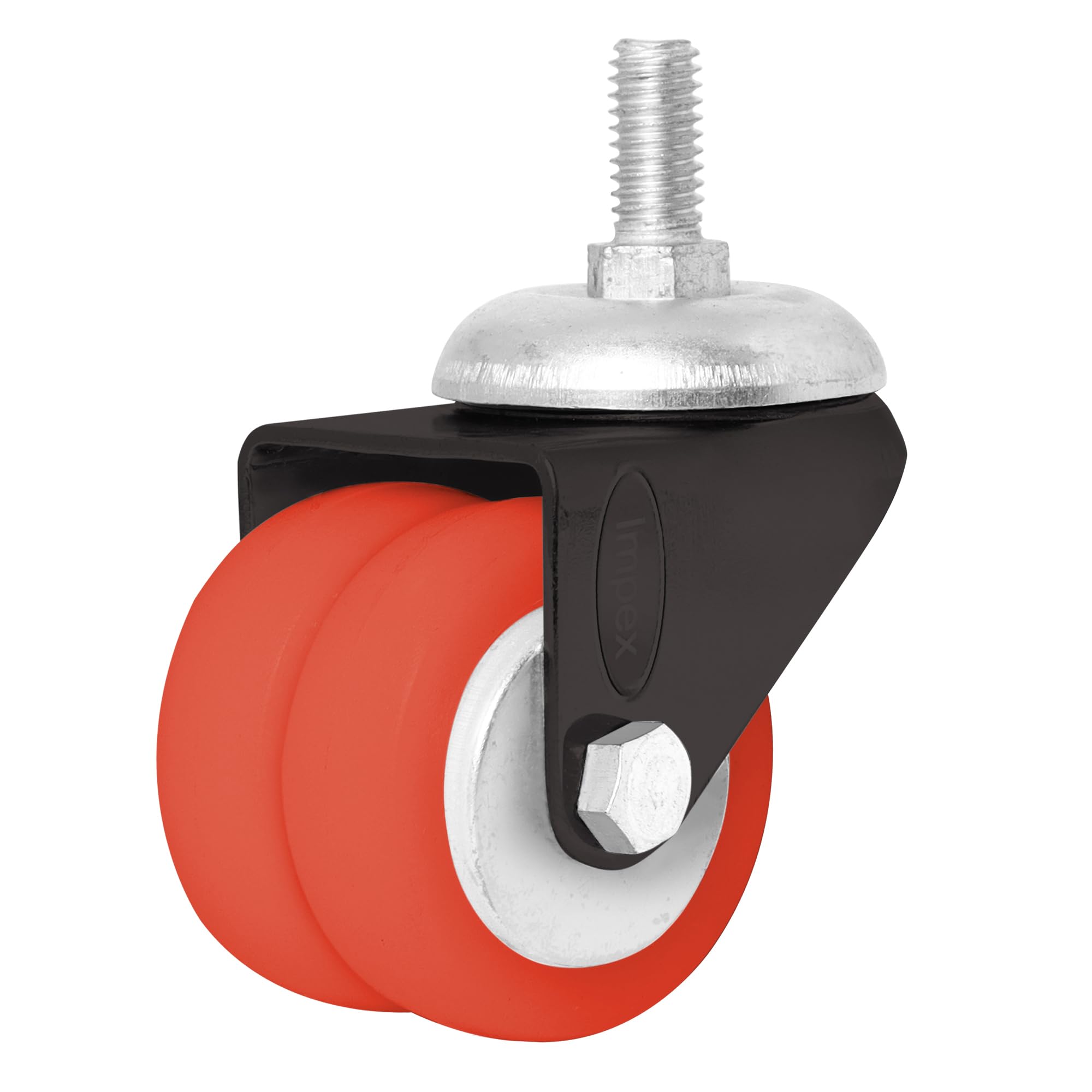 IMPEX Heavy Duty 360 Degree Swivel Double Wheel Castor Screw Type ...