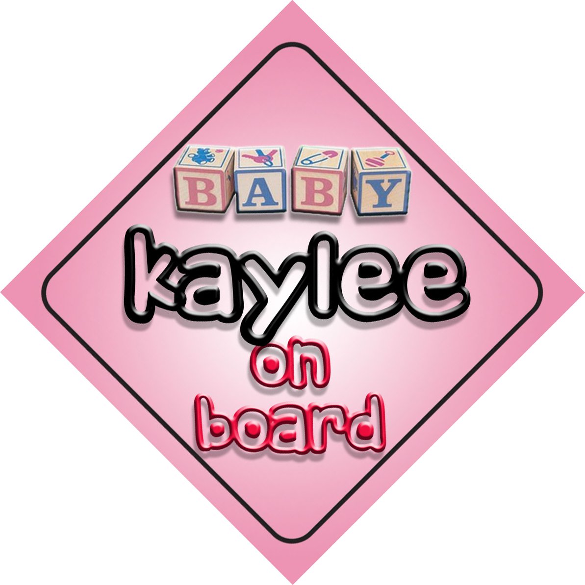 Amazon.com: Baby Girl Kaylee on Board Novelty car Sign Gift/Present for ...