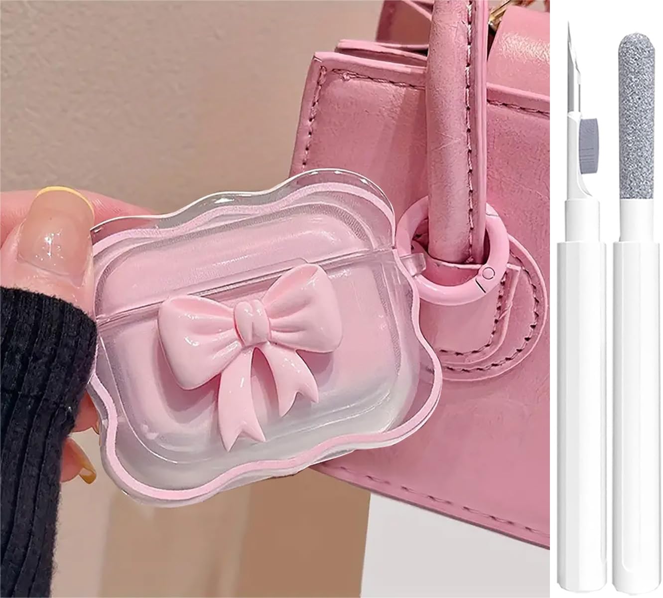 Amazon.com: Cute AirPods 3rd Gen Clear Case, Girly 3D Bow Design Soft TPU Protective Shockproof ...