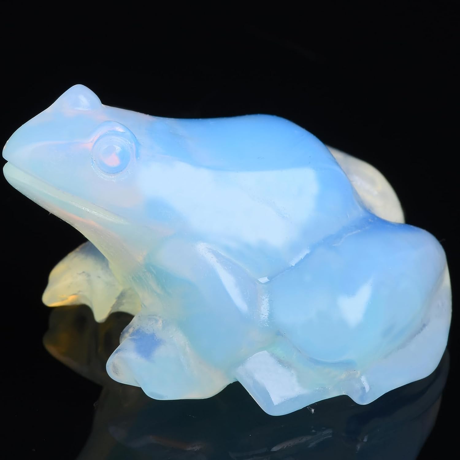 Amazon.com: QLRSUXN 2 Inch Opal Frog Crystal Figurine，Frog Gifts ...