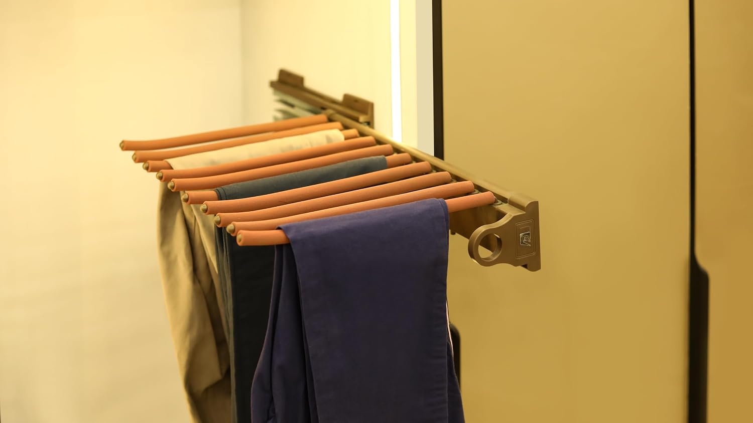 Avocetmobily Kitchen Soft Close Pull-Out Trouser/Saree Rack for ...