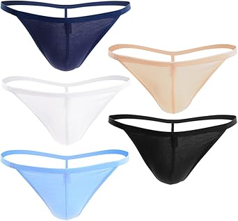 Closecret Men Cotton Underwear Stretchy T Back G-String Thongs (Pack of ...