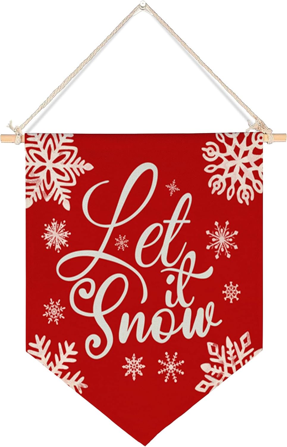 Amazon.com: Smilyard Let it Snow Hanging Pennant Banner Wall Decor Red ...