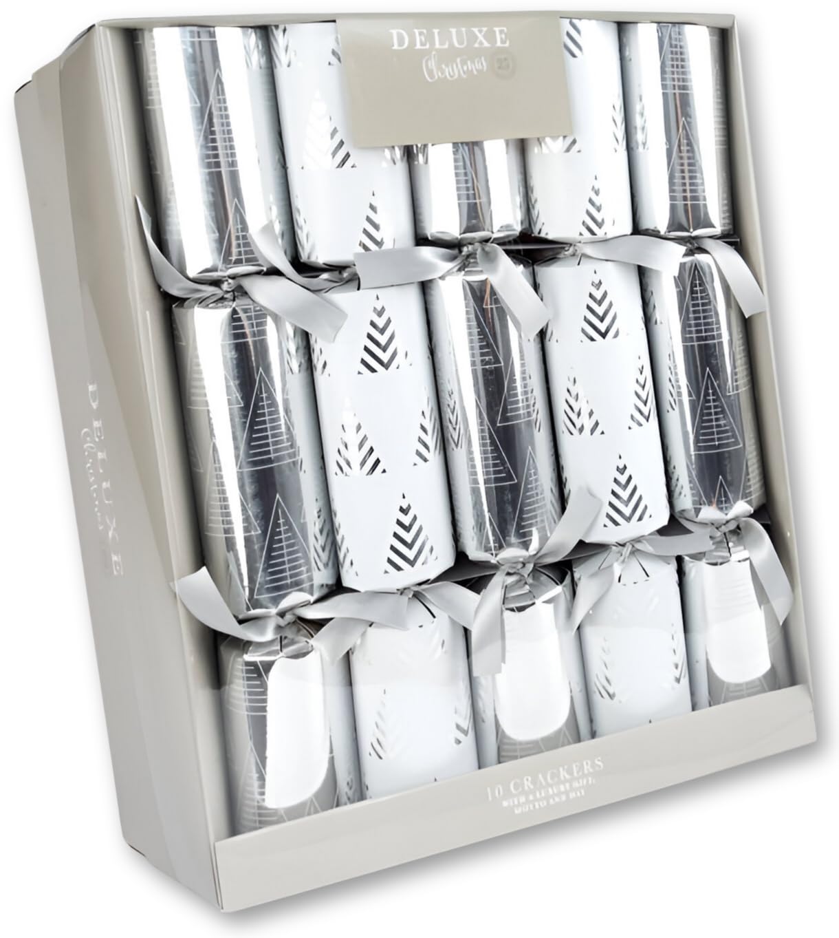 Quickdraw 10 x Christmas Crackers Luxury 14” Crackers with Party Hats ...