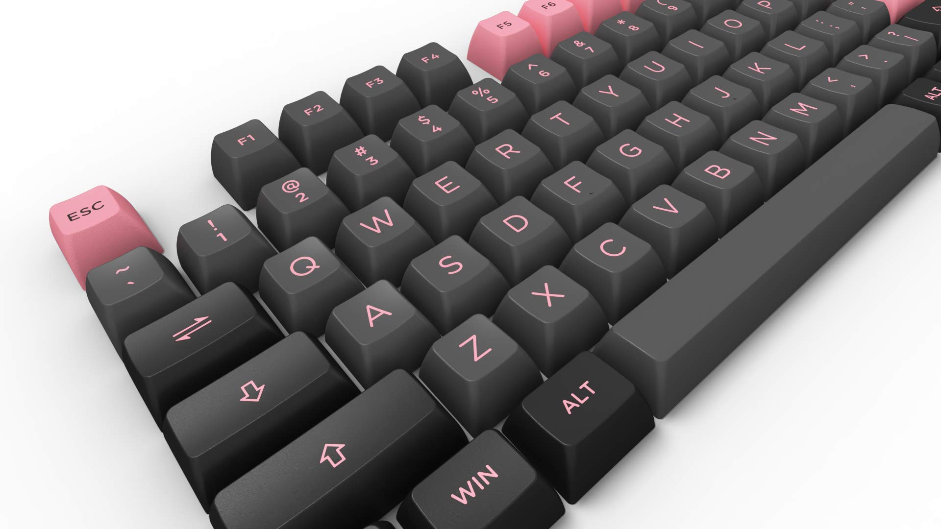 Buy YUNZII AKKO Black&Pink 158 Keycaps PBT Double Shot Keycap Set for ...