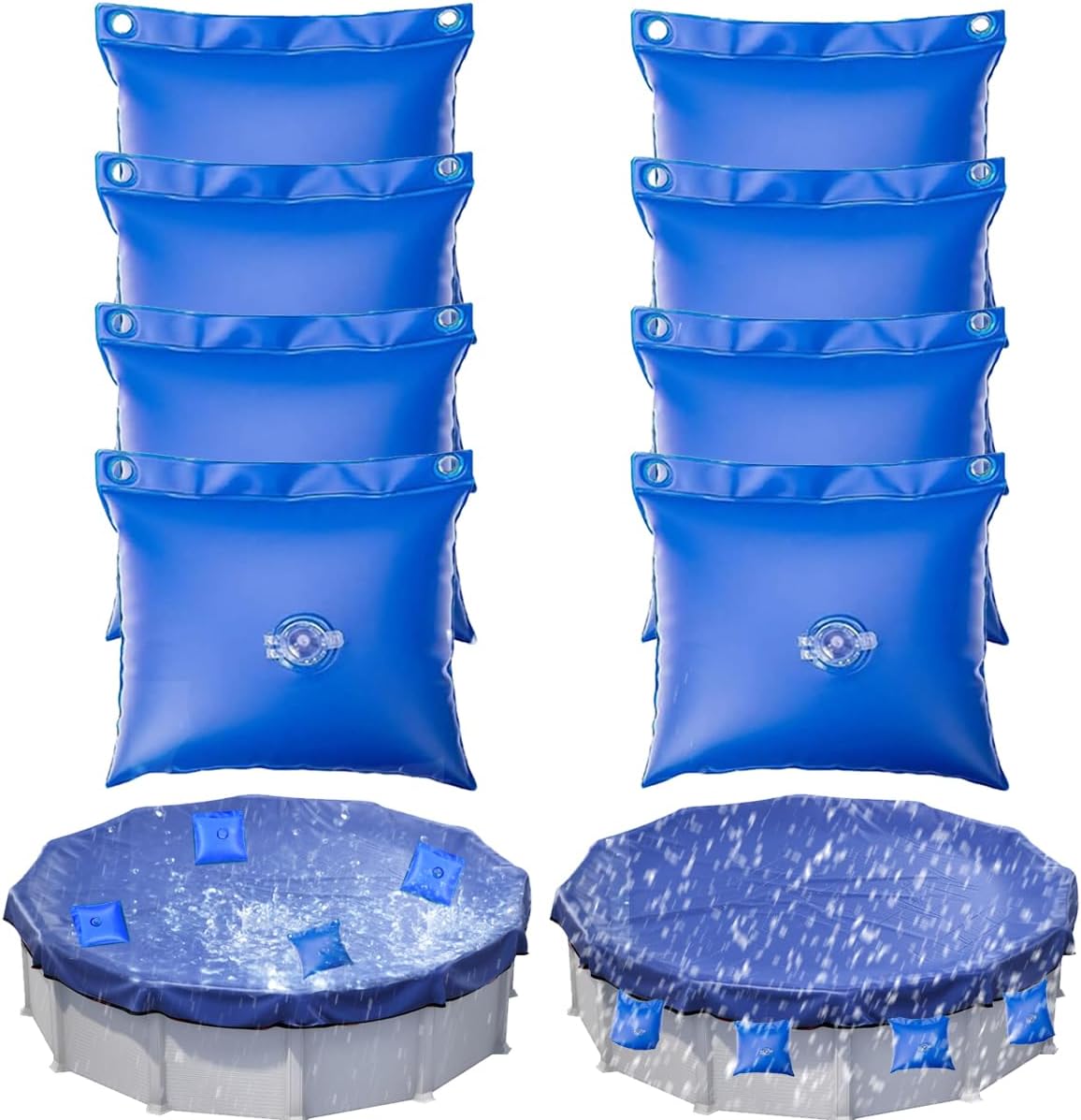 Amazon.com : Pool Cover Weights,Water Bags for Pool Cover Inground, 0 ...
