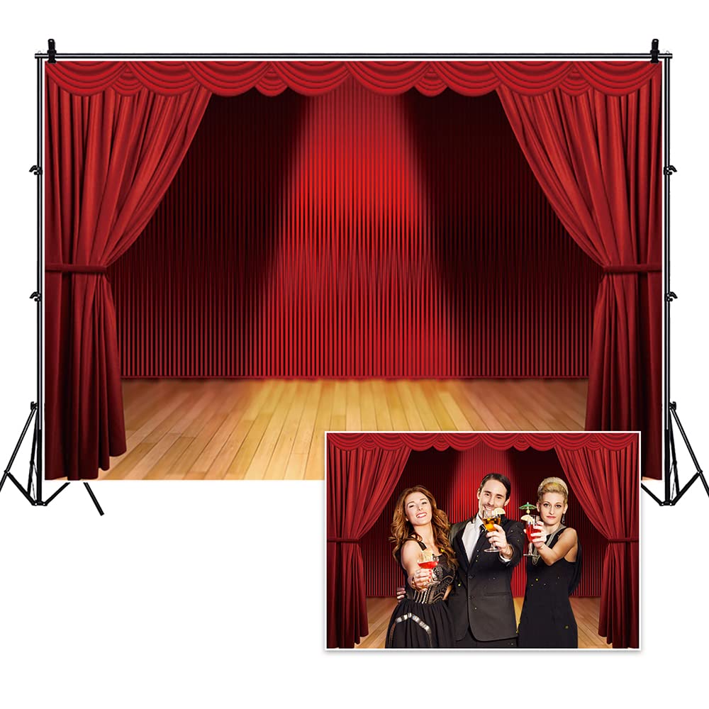 Red Curtain Spotlight A Dazzling Red Velvet Stage Curtain Draws Back