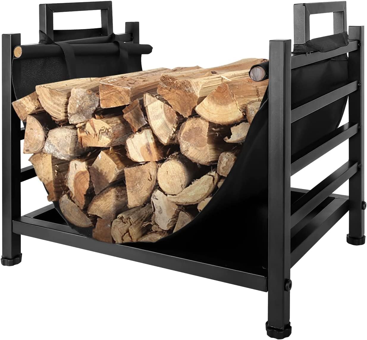 Amazon.com : BEEYEO 17 Inch Firewood Rack Wood Holder Outdoor Fireplace ...