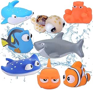 Finding Nemo Toys - 8 Pieces Finding Dory Nemo Floating Bath Toys for ...