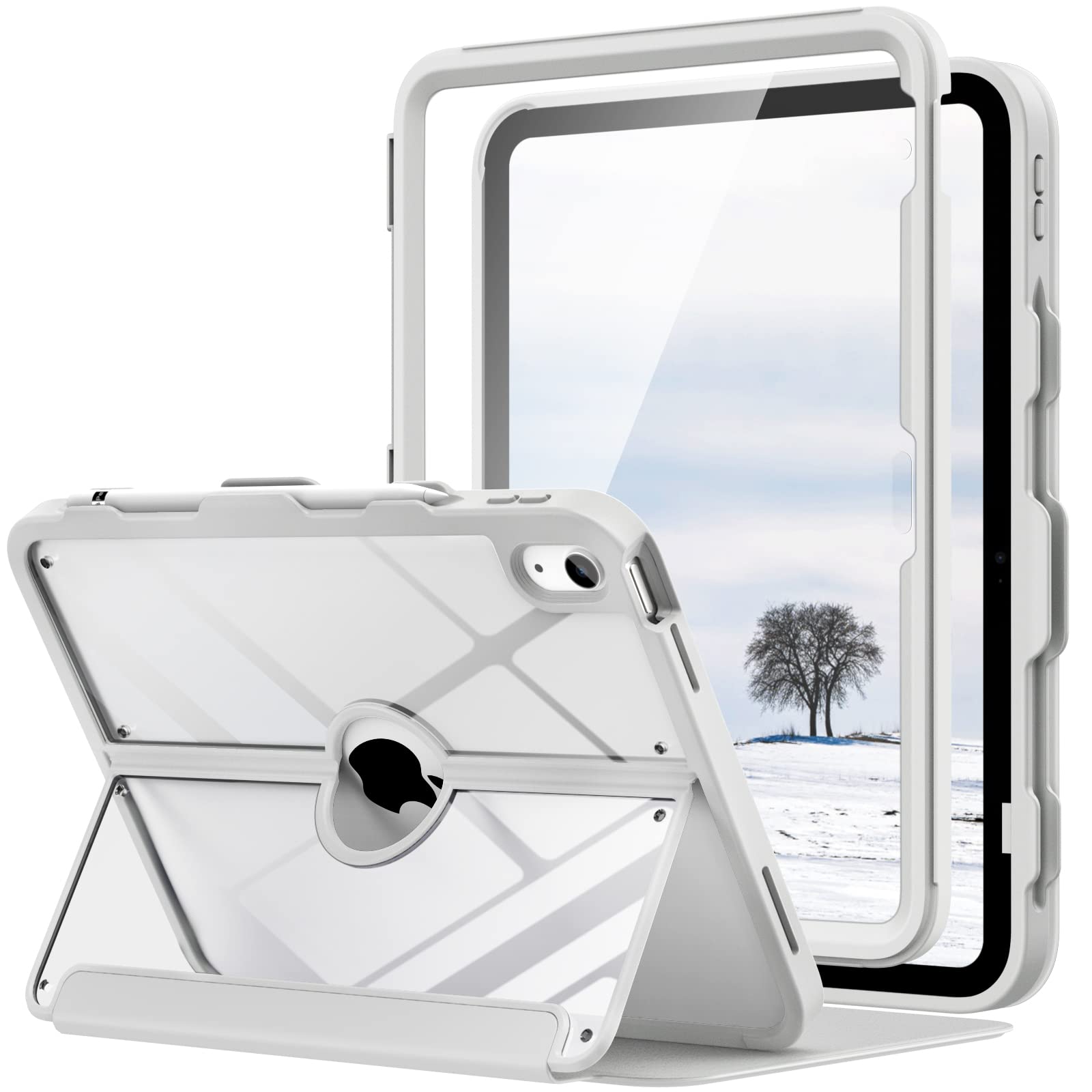 Amazon.com: MoKo Case for iPad 10th Generation with Pencil Holder, iPad ...