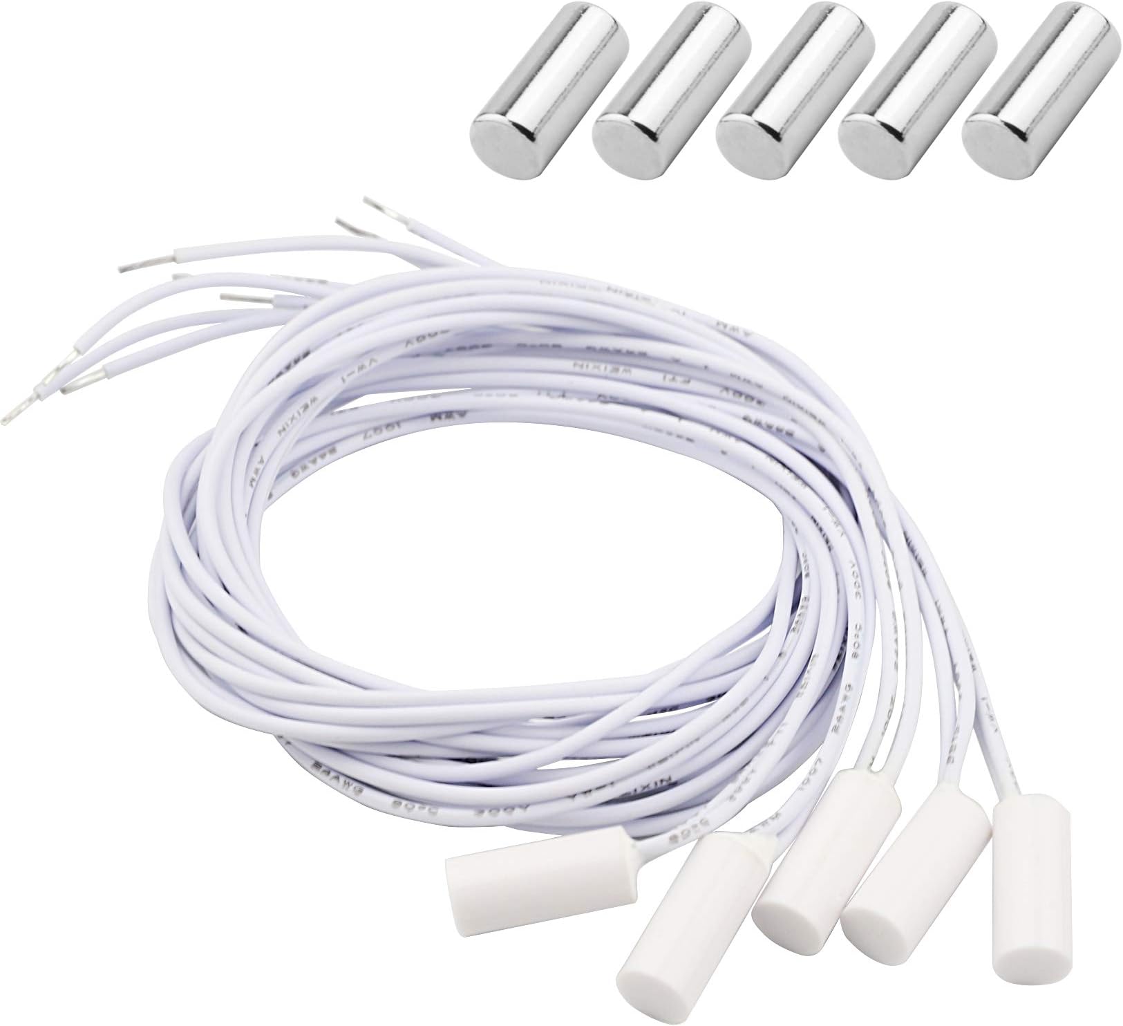 Amazon.com: WESUA 5 Pack Magnetic Contacts Switch Window Door Sensor ...
