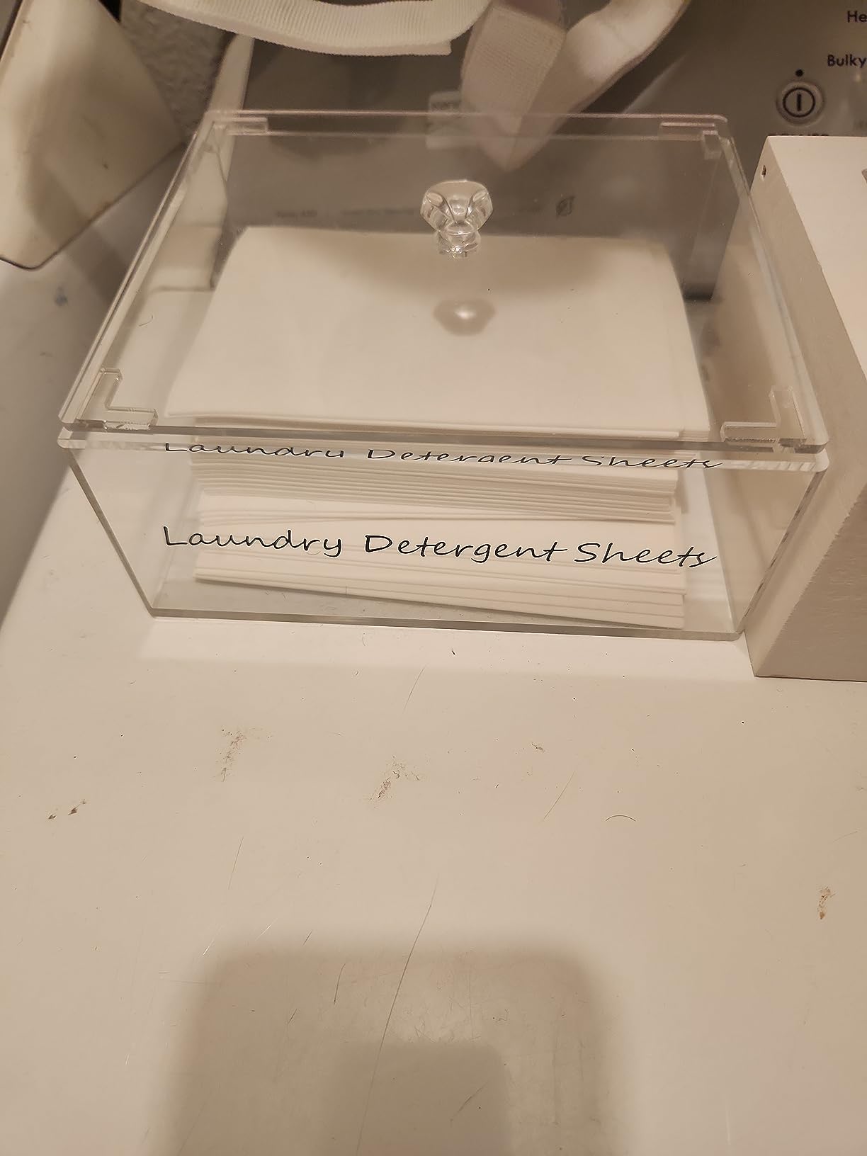 Amazon.com: Acrylic Laundry Detergent Sheets Dispenser with Lid ...