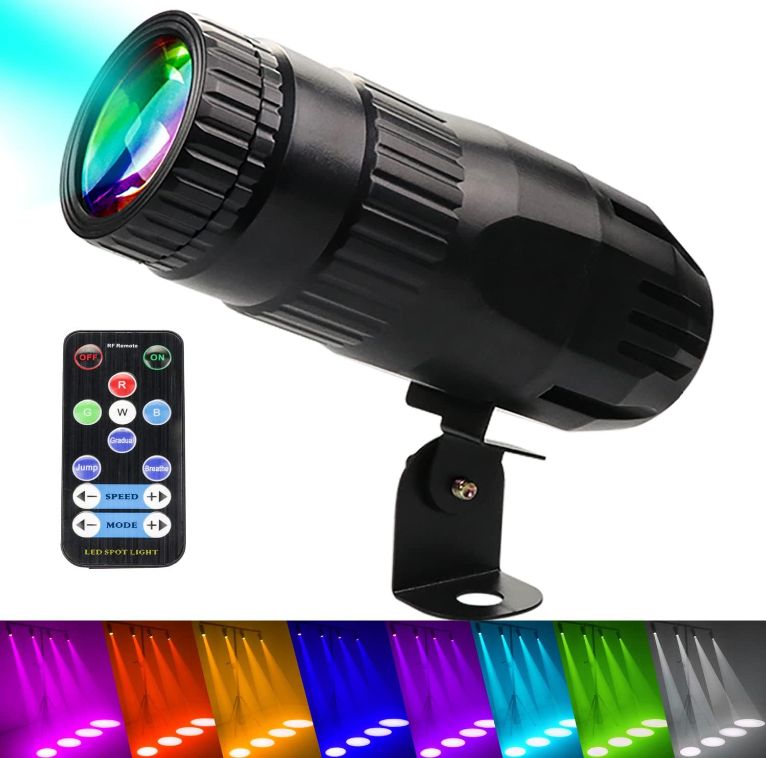 Pinspot Spot Light with Remote Mini 15W RGBW LED Spotlight Spotlight ...