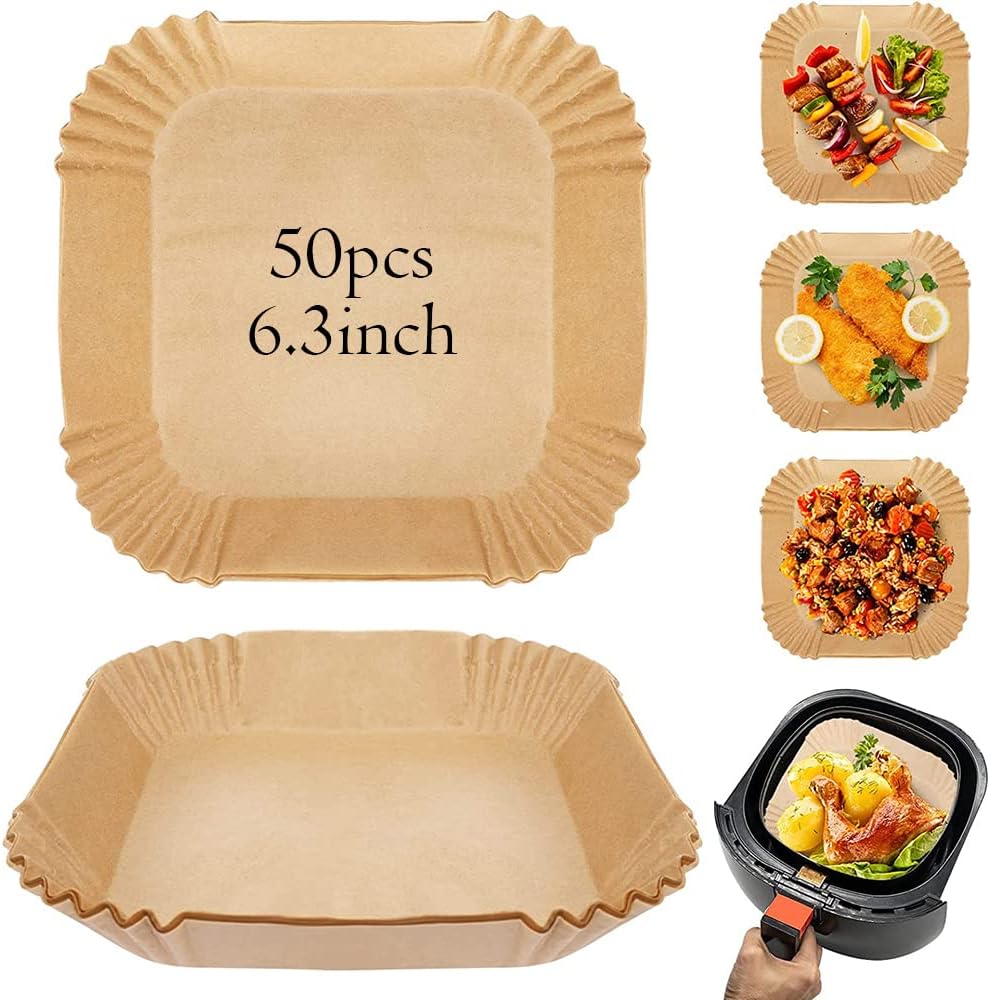 Buy HASTHIP® 50Pcs Air Fryer Paper Sheets, Air Fryer Disposable Paper ...