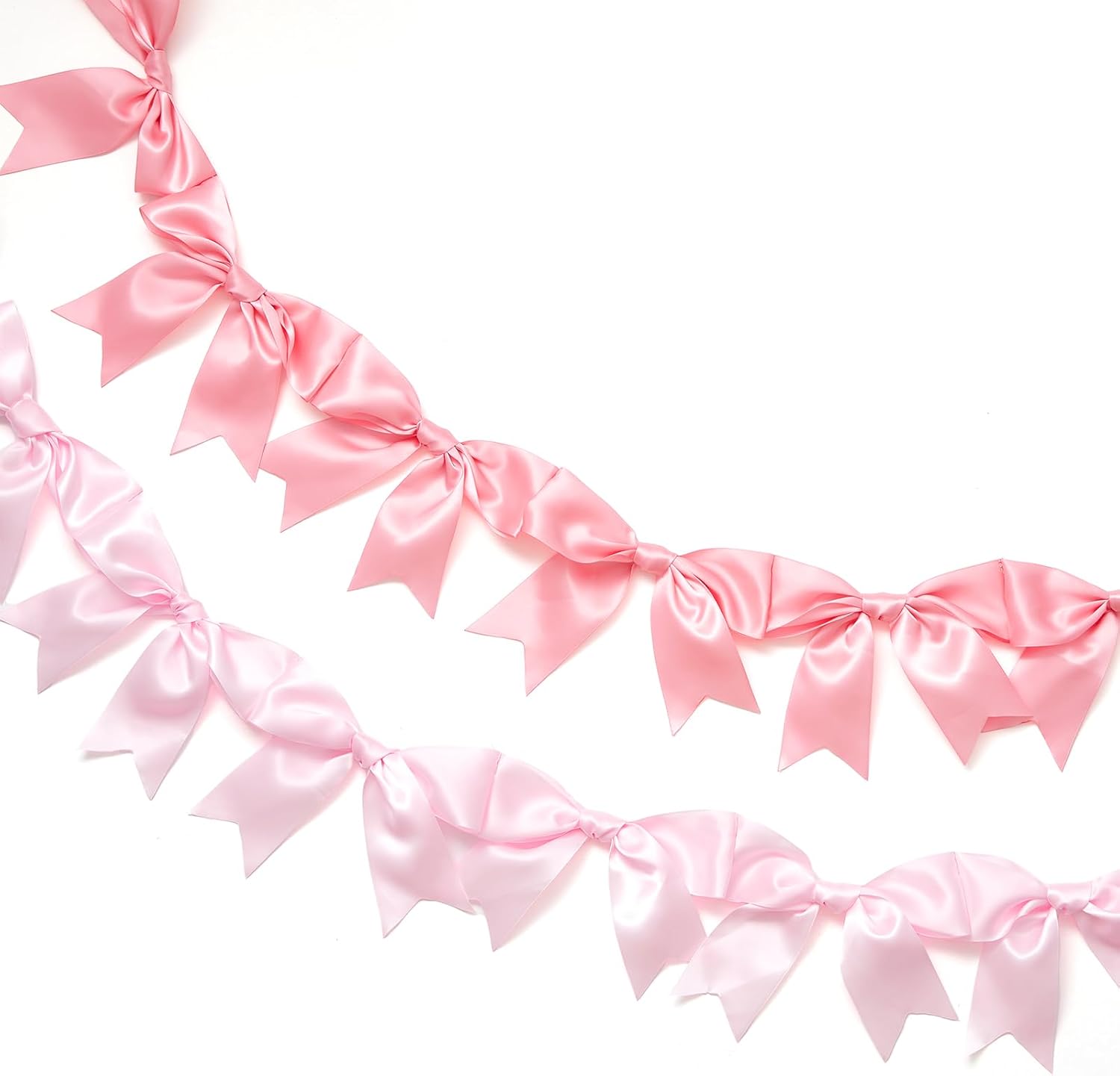 Amazon.com: VitalCozy 2 Pcs 6.56 ft Pink Bow Decorations, Pink Satin ...