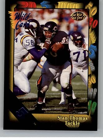 Amazon.com: 1991 Wild Card 5 Stripe #66 Stan Thomas Chicago Bears ...