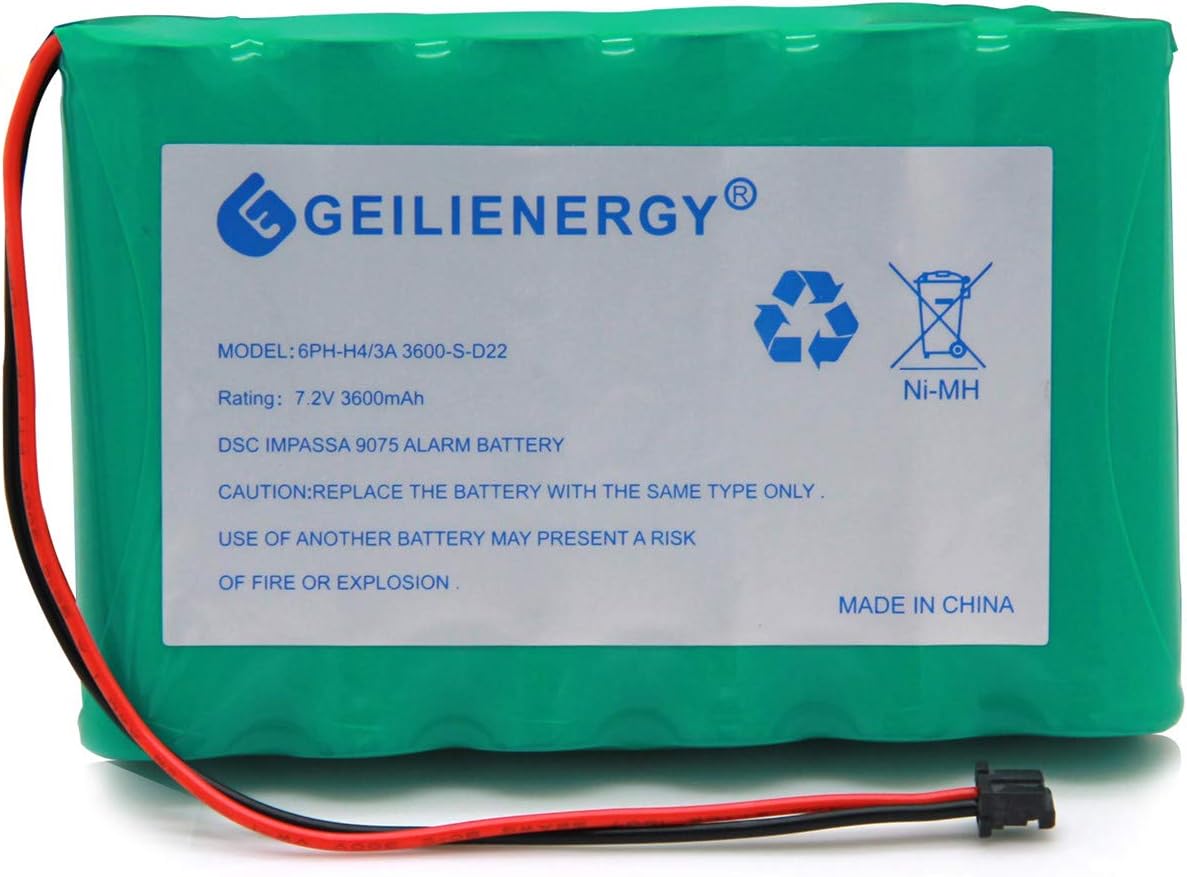 Amazon.com: GEILIENERGY 6PH-H-4/3A3600-S-D22 7.2v 3600mAh Ni-MH Battery ...
