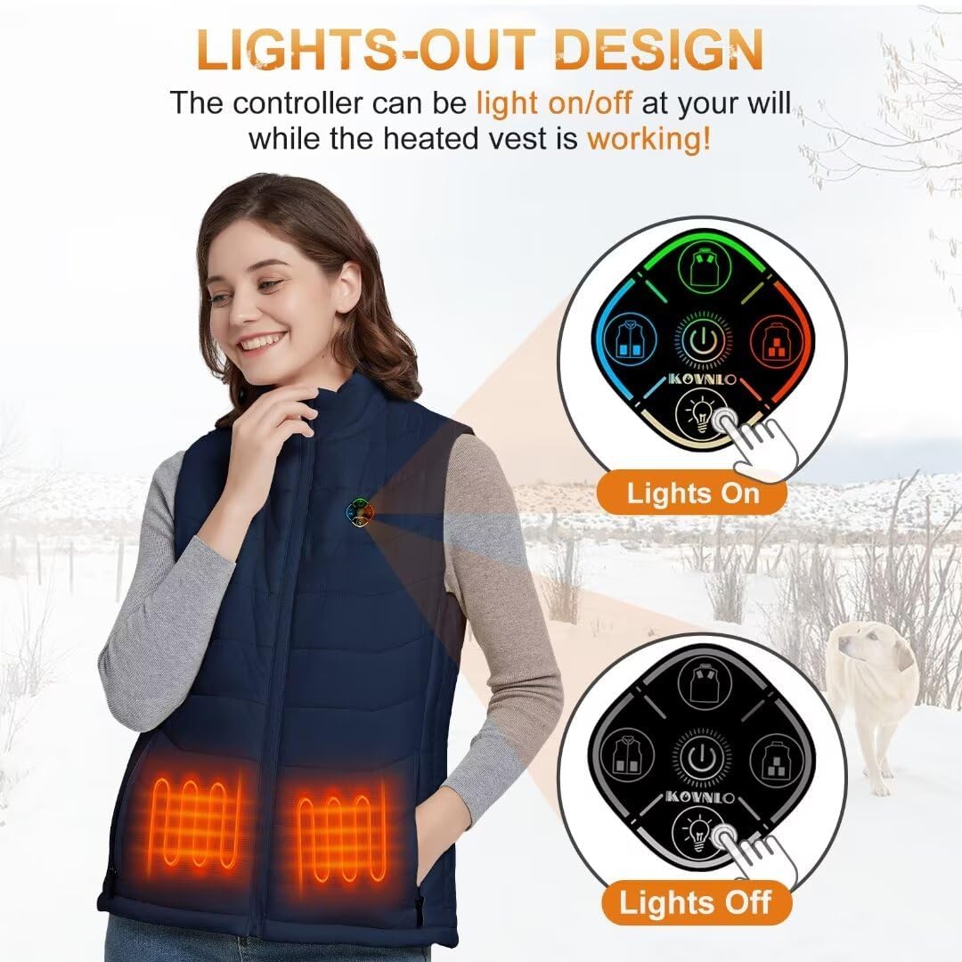 Snapklik.com : KOVNLO Heated Vest Women, 5 In 1 Smart Controller ...
