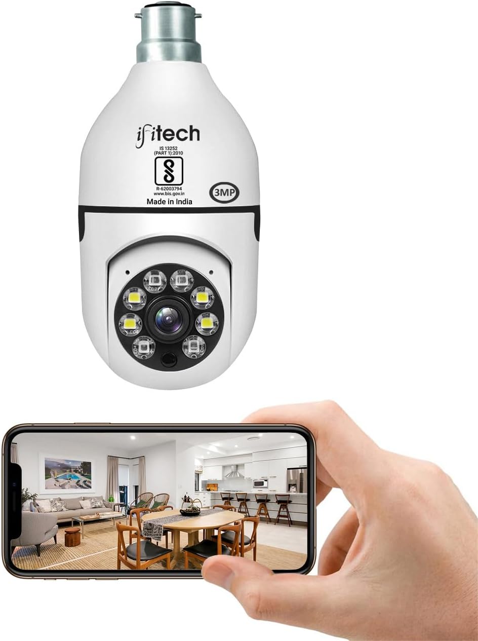 Buy HIFOCUS 4MP 2K 2560 * 1440P QHD Outdoor CCTV WiFi Bulb Camera ...