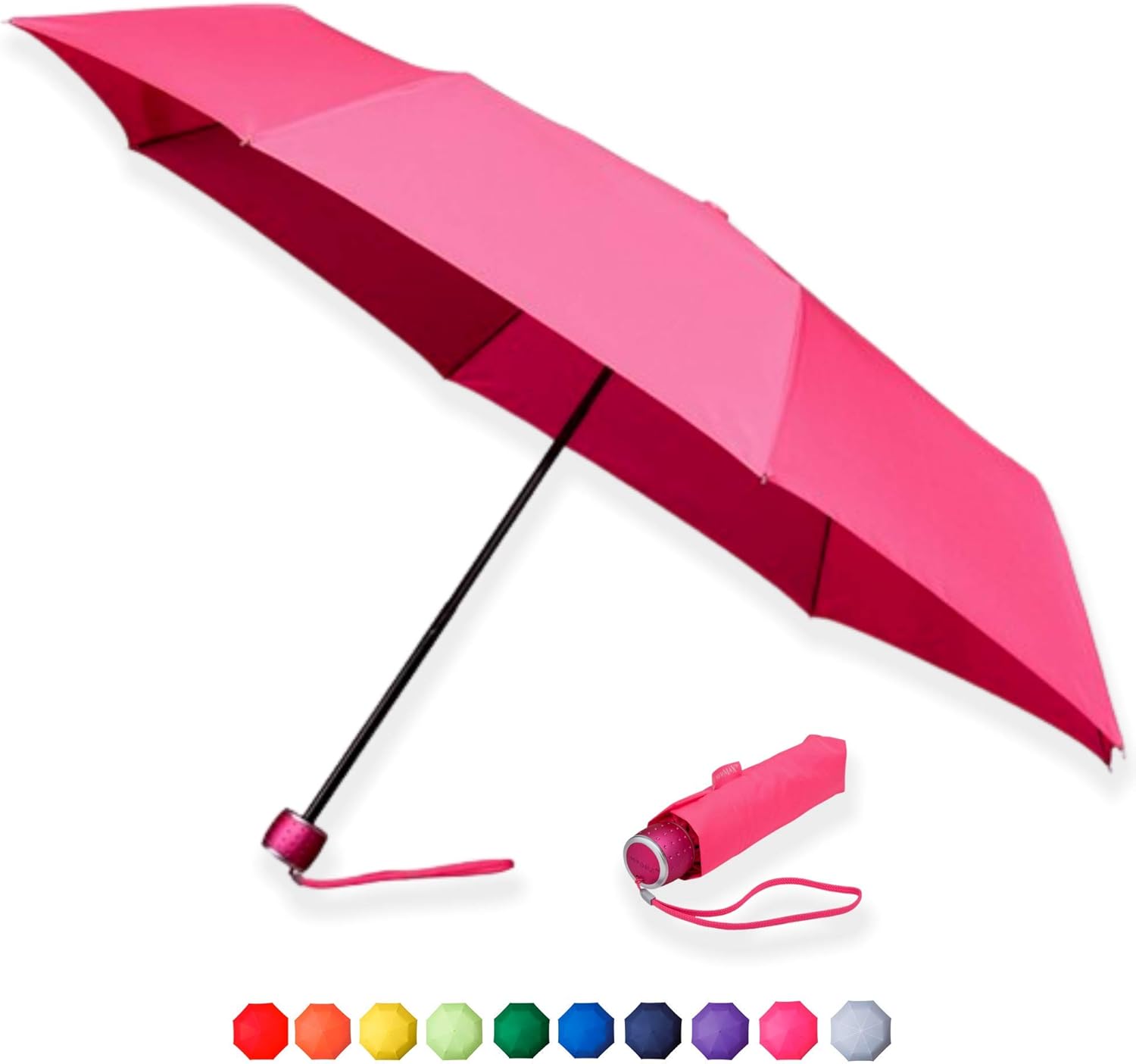 miniMAX ® Compact Folding Travel Umbrella, Lightweight Umbrella, Colour ...