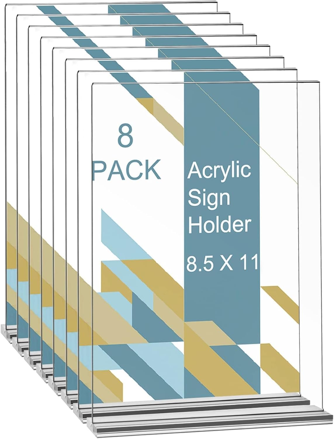 Amazon.com: YULEER 8.5x11 Acrylic Sign Holder 8 Pack, Clear Plastic ...
